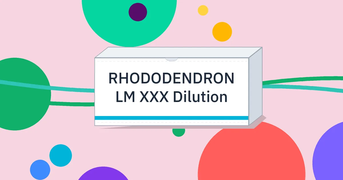 Symbolbild: Packung mit der Aufschrift RHODODENDRON LM XXX Dilution (PZN 04498238) – Verfügbarkeit und Bezug in Apotheken in Frankfurt am Main