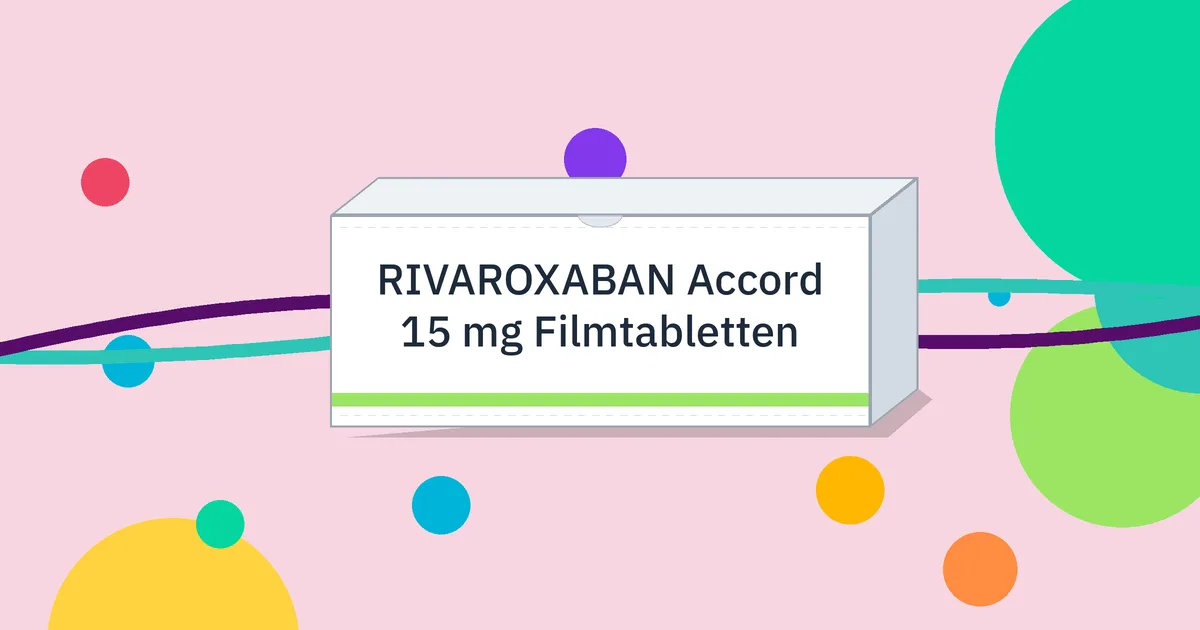 Symbolbild: Packung mit der Aufschrift RIVAROXABAN Accord 15 mg Filmtabletten (PZN 18735104) – Verfügbarkeit und Bezug in Apotheken in Frankfurt am Main