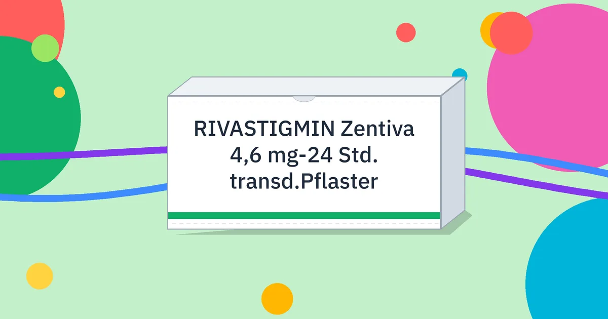 Symbolbild: Packung mit der Aufschrift RIVASTIGMIN Zentiva 4,6 mg-24 Std. transd.Pflaster (PZN 10041827) – Verfügbarkeit und Bezug in Apotheken in Frankfurt am Main