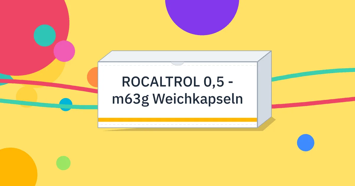 Symbolbild: Packung mit der Aufschrift ROCALTROL 0,5 -m63g Weichkapseln (PZN 11709629) – Verfügbarkeit und Bezug in Apotheken in Frankfurt am Main