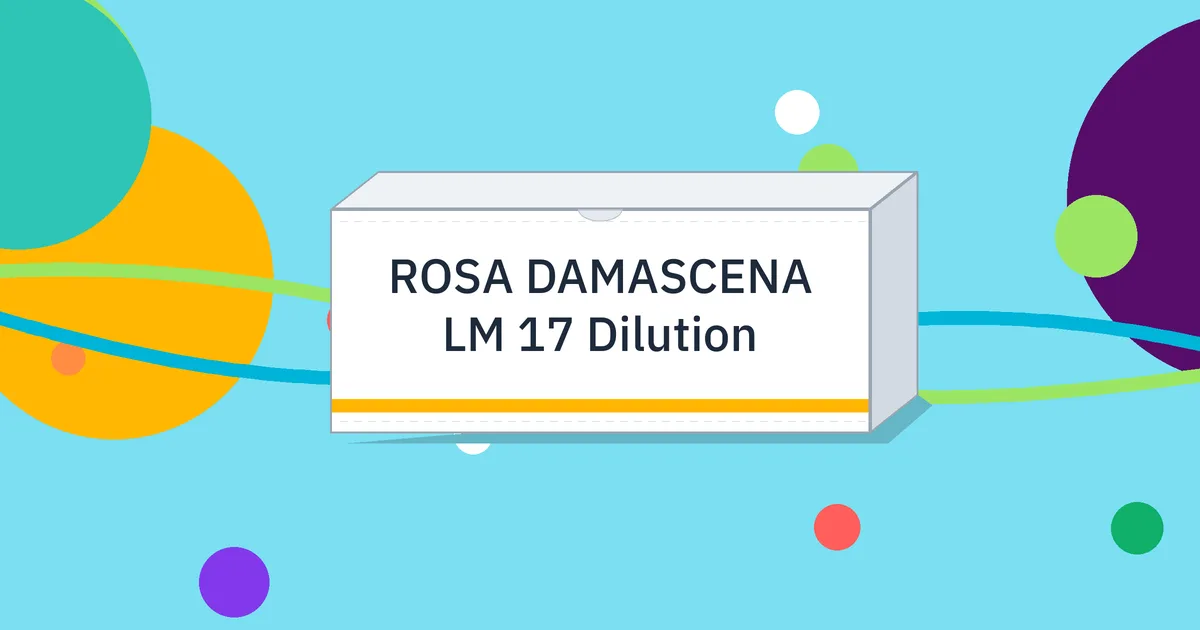 Symbolbild: Packung mit der Aufschrift ROSA DAMASCENA LM 17 Dilution (PZN 13056344) – Verfügbarkeit und Bezug in Apotheken in Frankfurt am Main