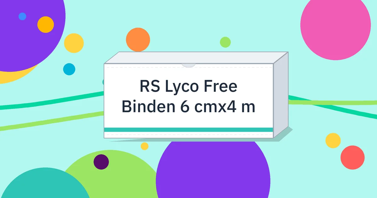 Symbolbild: Packung mit der Aufschrift RS Lyco Free Binden 6 cmx4 m (PZN 06327446) – Verfügbarkeit und Bezug in Apotheken in Frankfurt am Main