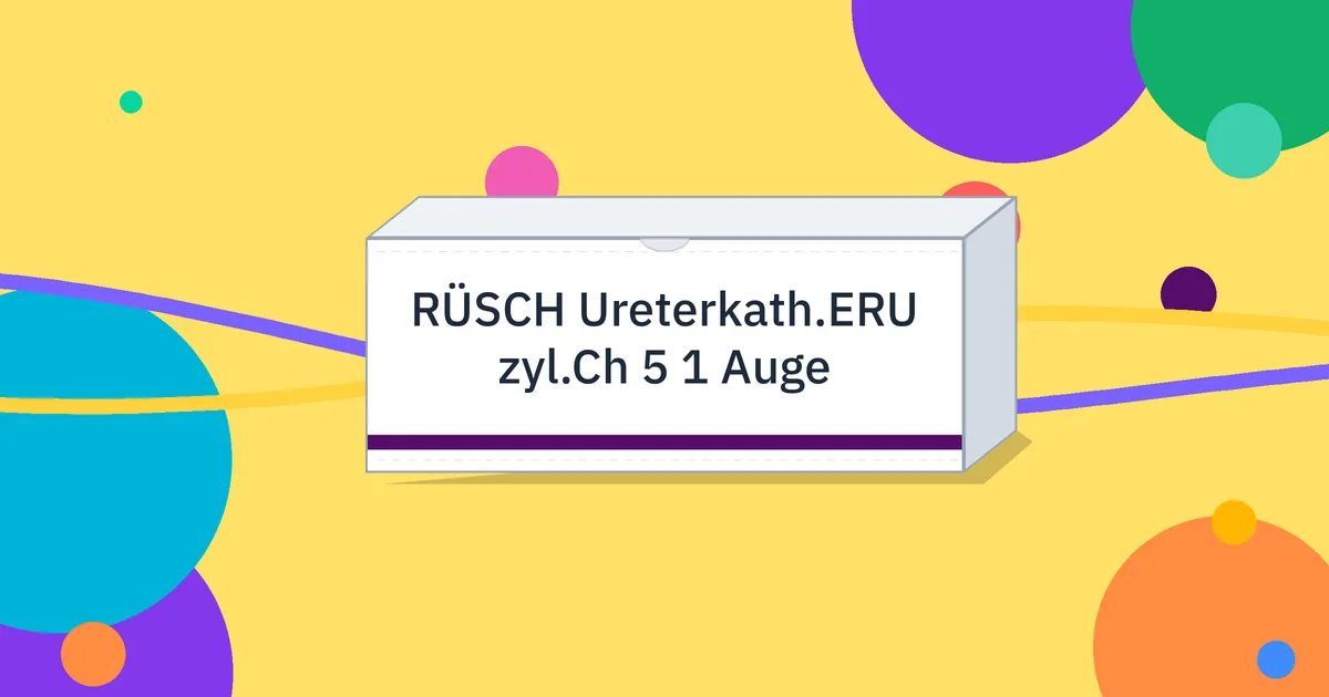 Symbolbild: Packung mit der Aufschrift RÜSCH Ureterkath.ERU zyl.Ch 5 1 Auge (PZN 07398201) – Verfügbarkeit und Bezug in Apotheken in Frankfurt am Main