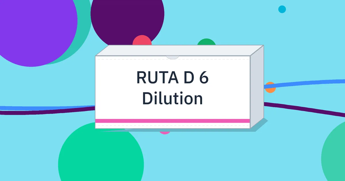 Symbolbild: Packung mit der Aufschrift RUTA D 6 Dilution (PZN 02105200) – Verfügbarkeit und Bezug in Apotheken in Frankfurt am Main
