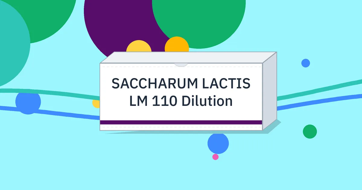 Symbolbild: Packung mit der Aufschrift SACCHARUM LACTIS LM 110 Dilution (PZN 13177007) – Verfügbarkeit und Bezug in Apotheken in Frankfurt am Main