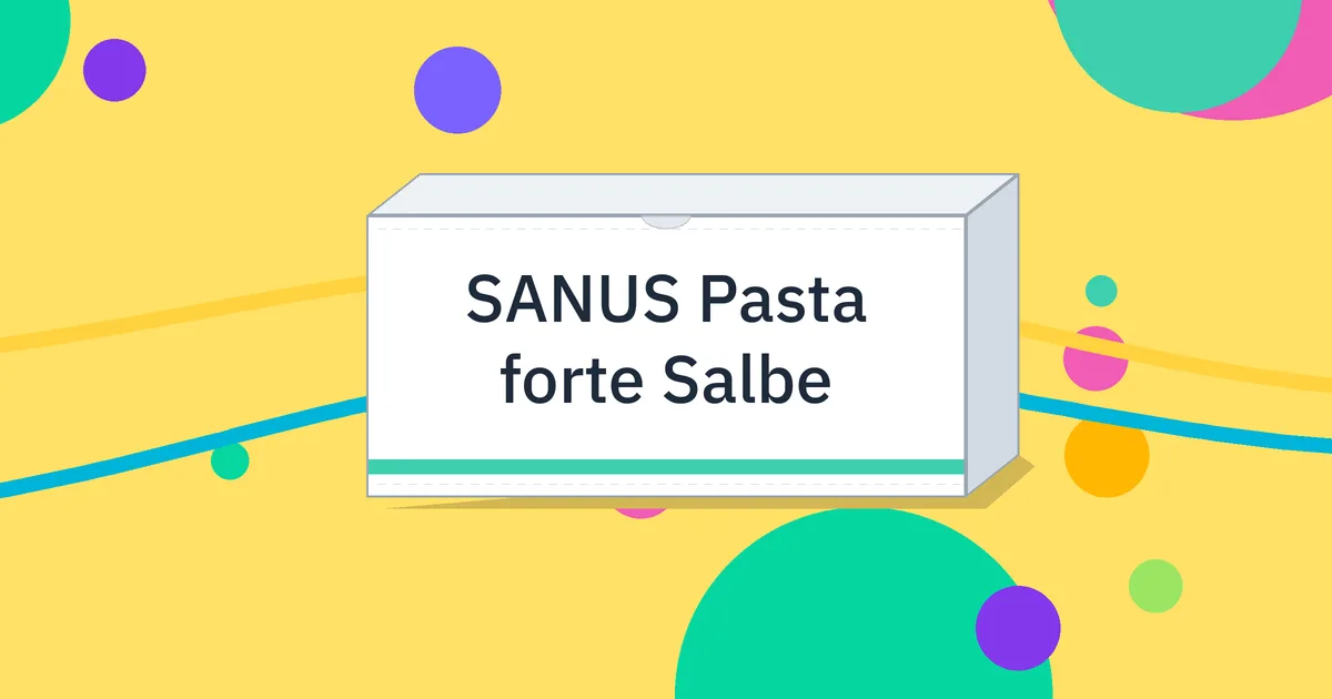 Symbolbild: Packung mit der Aufschrift SANUS Pasta forte Salbe (PZN 04467841) – Verfügbarkeit und Bezug in Apotheken in Frankfurt am Main
