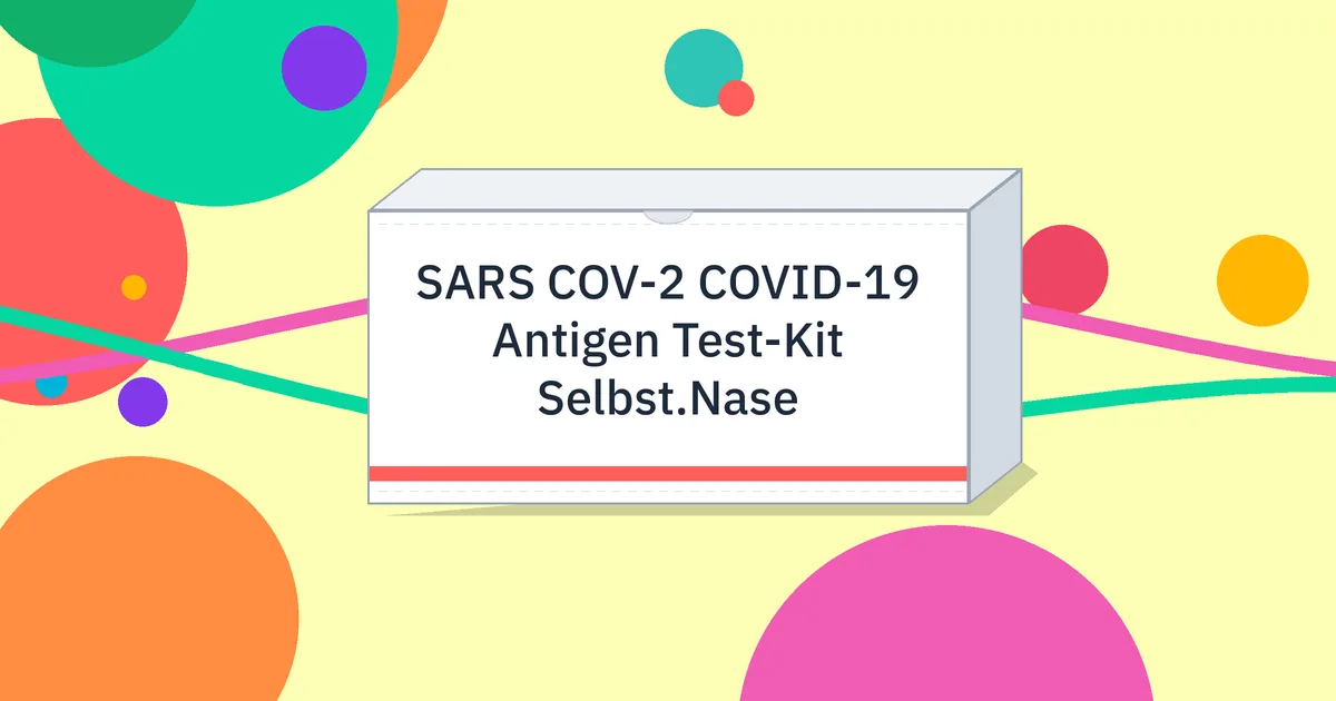 Symbolbild: Packung mit der Aufschrift SARS COV-2 COVID-19 Antigen Test-Kit Selbst.Nase (PZN 18391834) – Verfügbarkeit und Bezug in Apotheken in Frankfurt am Main