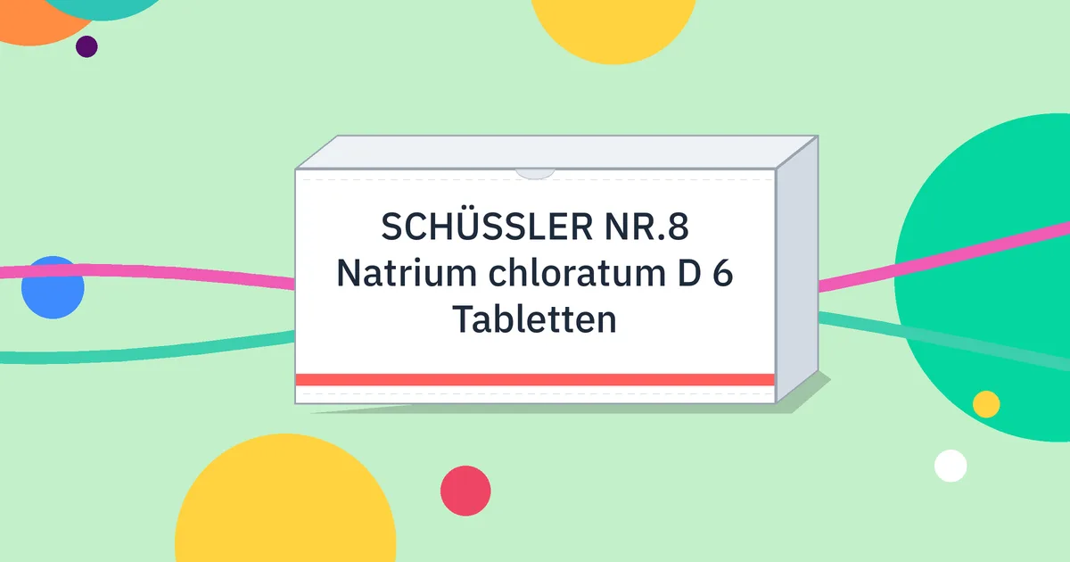 Symbolbild: Packung mit der Aufschrift SCHÜSSLER NR.8 Natrium chloratum D 6 Tabletten (PZN 10990624) – Verfügbarkeit und Bezug in Apotheken in Frankfurt am Main