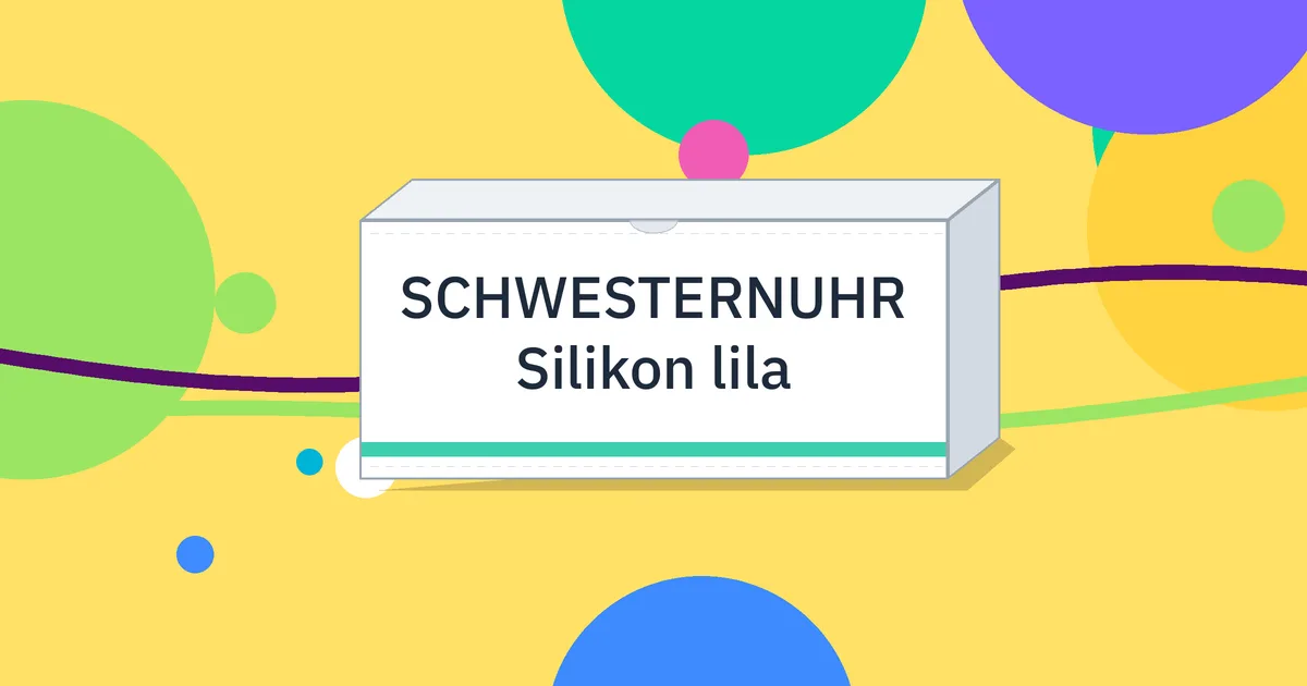 Symbolbild: Packung mit der Aufschrift SCHWESTERNUHR Silikon lila (PZN 00912617) – Verfügbarkeit und Bezug in Apotheken in Frankfurt am Main