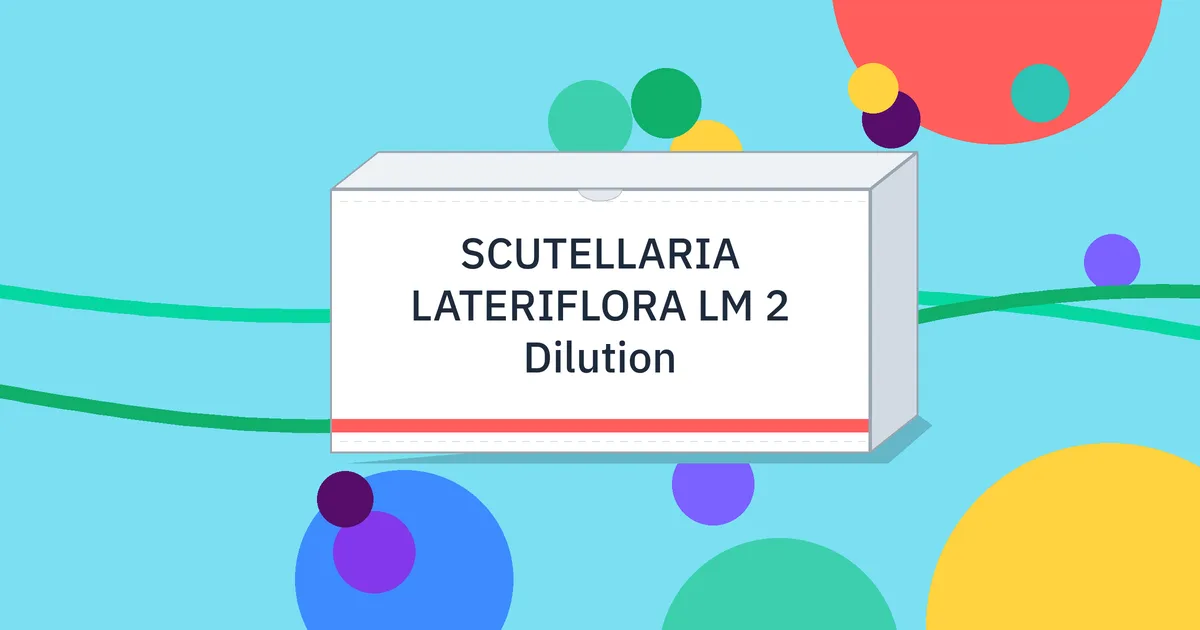 Symbolbild: Packung mit der Aufschrift SCUTELLARIA LATERIFLORA LM 2 Dilution (PZN 13184800) – Verfügbarkeit und Bezug in Apotheken in Frankfurt am Main