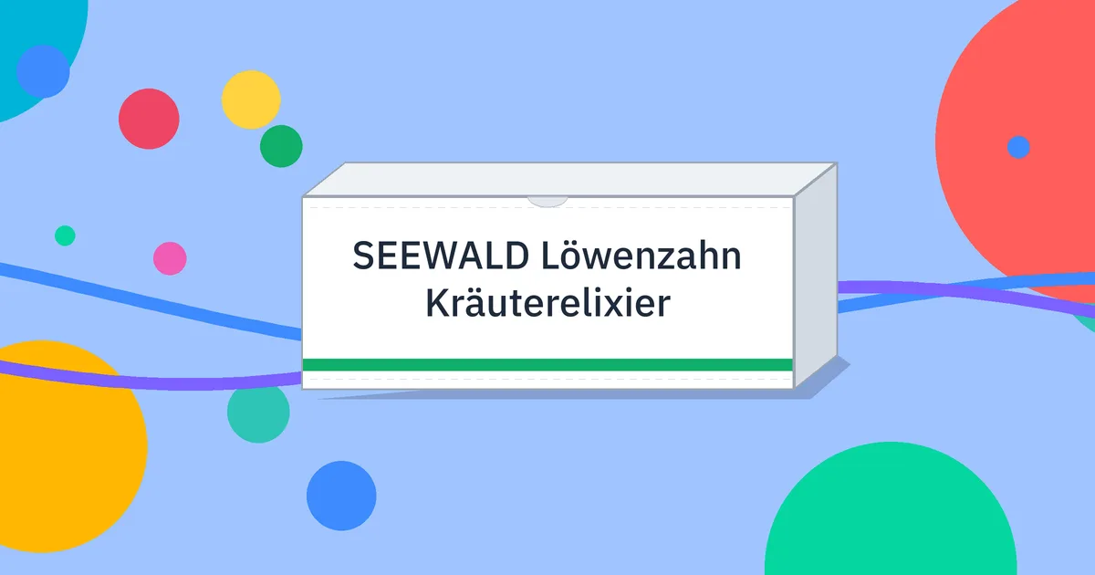 Symbolbild: Packung mit der Aufschrift SEEWALD Löwenzahn Kräuterelixier (PZN 19545920) – Verfügbarkeit und Bezug in Apotheken in Frankfurt am Main