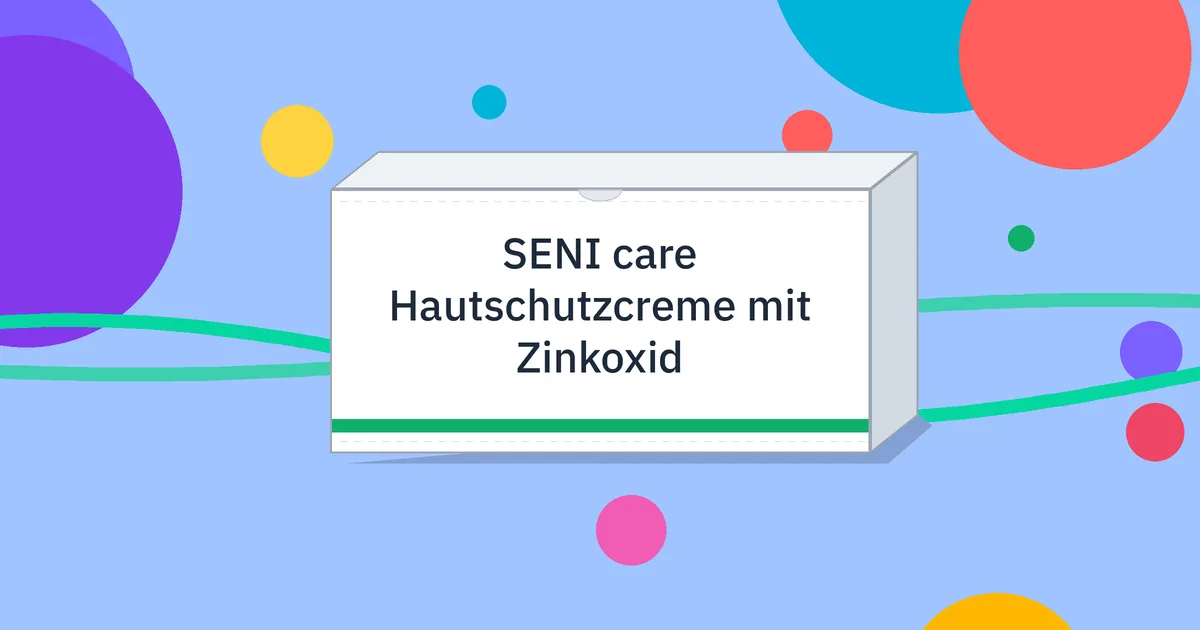 Symbolbild: Packung mit der Aufschrift SENI care Hautschutzcreme mit Zinkoxid (PZN 17581840) – Verfügbarkeit und Bezug in Apotheken in Frankfurt am Main