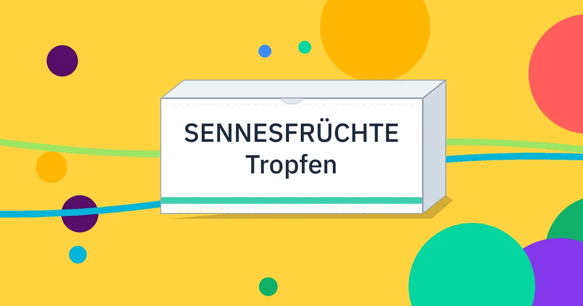 Symbolbild: Packung mit der Aufschrift SENNESFRÜCHTE Tropfen (PZN 18439788) – Verfügbarkeit und Bezug in Apotheken in Frankfurt am Main