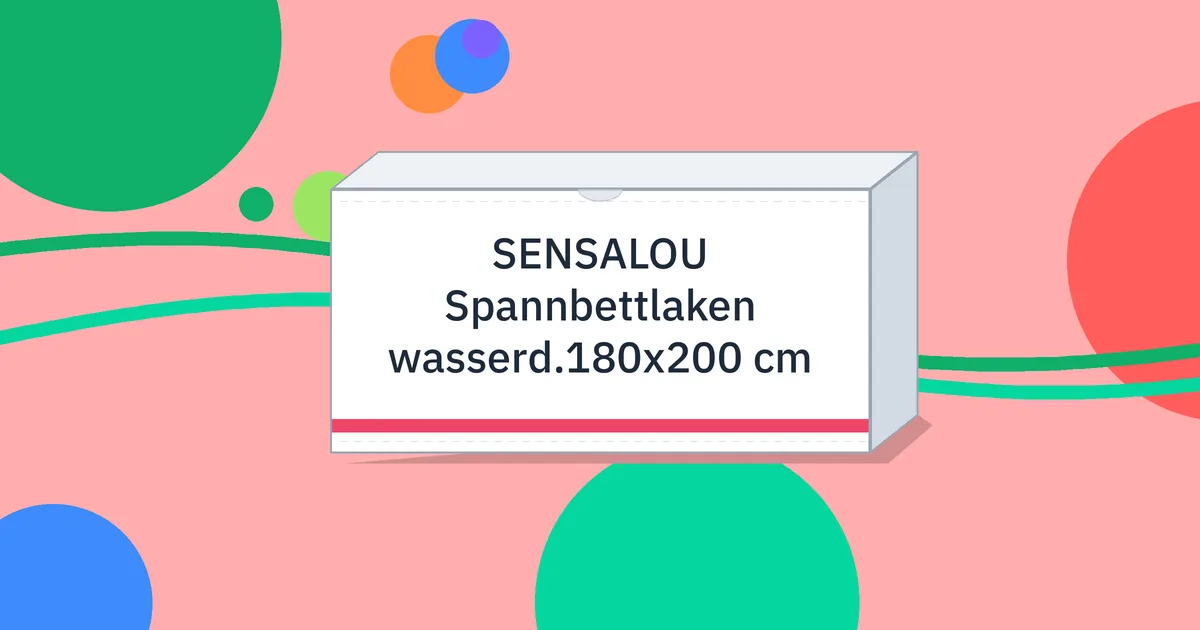 Symbolbild: Packung mit der Aufschrift SENSALOU Spannbettlaken wasserd.180x200 cm (PZN 16871978) – Verfügbarkeit und Bezug in Apotheken in Frankfurt am Main