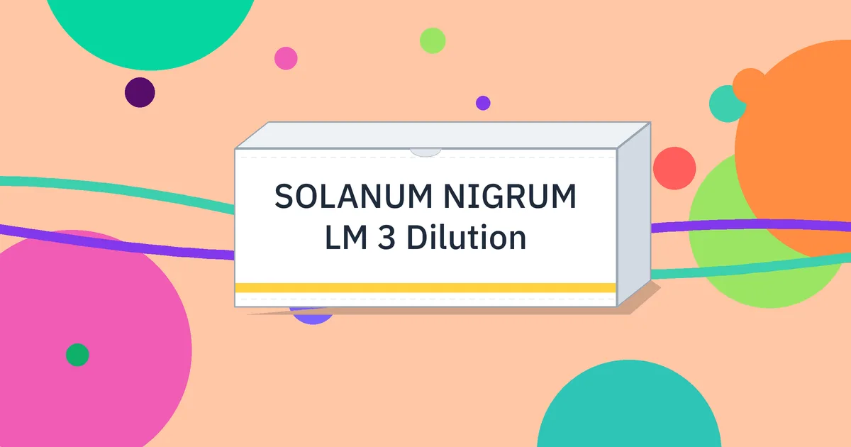 Symbolbild: Packung mit der Aufschrift SOLANUM NIGRUM LM 3 Dilution (PZN 13192751) – Verfügbarkeit und Bezug in Apotheken in Frankfurt am Main