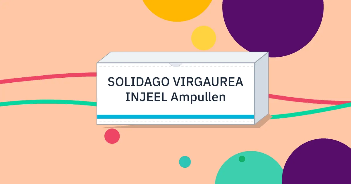 Symbolbild: Packung mit der Aufschrift SOLIDAGO VIRGAUREA INJEEL Ampullen (PZN 00945189) – Verfügbarkeit und Bezug in Apotheken in Frankfurt am Main