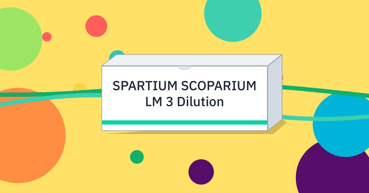 Symbolbild: Packung mit der Aufschrift SPARTIUM SCOPARIUM LM 3 Dilution (PZN 13194626) – Verfügbarkeit und Bezug in Apotheken in Frankfurt am Main