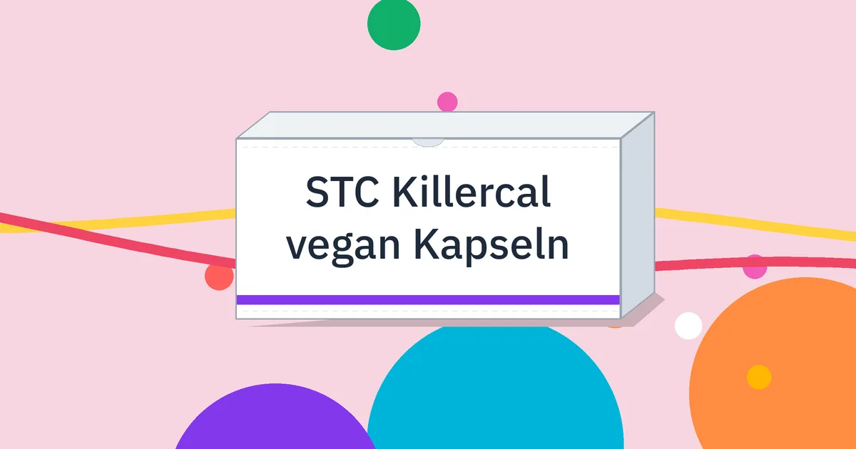 Symbolbild: Packung mit der Aufschrift STC Killercal vegan Kapseln (PZN 15392106) – Verfügbarkeit und Bezug in Apotheken in Frankfurt am Main