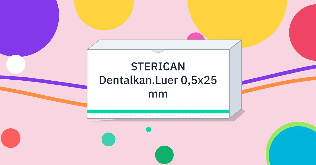 Symbolbild: Packung mit der Aufschrift STERICAN Dentalkan.Luer 0,5x25 mm (PZN 16016612) – Verfügbarkeit und Bezug in Apotheken in Frankfurt am Main