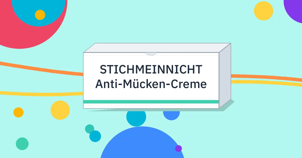 Symbolbild: Packung mit der Aufschrift STICHMEINNICHT Anti-Mücken-Creme (PZN 20828149) – Verfügbarkeit und Bezug in Apotheken in Frankfurt am Main