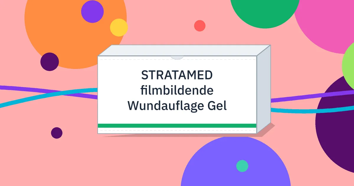 Symbolbild: Packung mit der Aufschrift STRATAMED filmbildende Wundauflage Gel (PZN 10740525) – Verfügbarkeit und Bezug in Apotheken in Frankfurt am Main