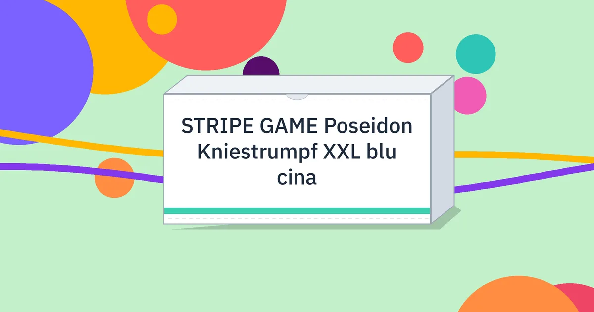 Symbolbild: Packung mit der Aufschrift STRIPE GAME Poseidon Kniestrumpf XXL blu cina (PZN 20209943) – Verfügbarkeit und Bezug in Apotheken in Frankfurt am Main