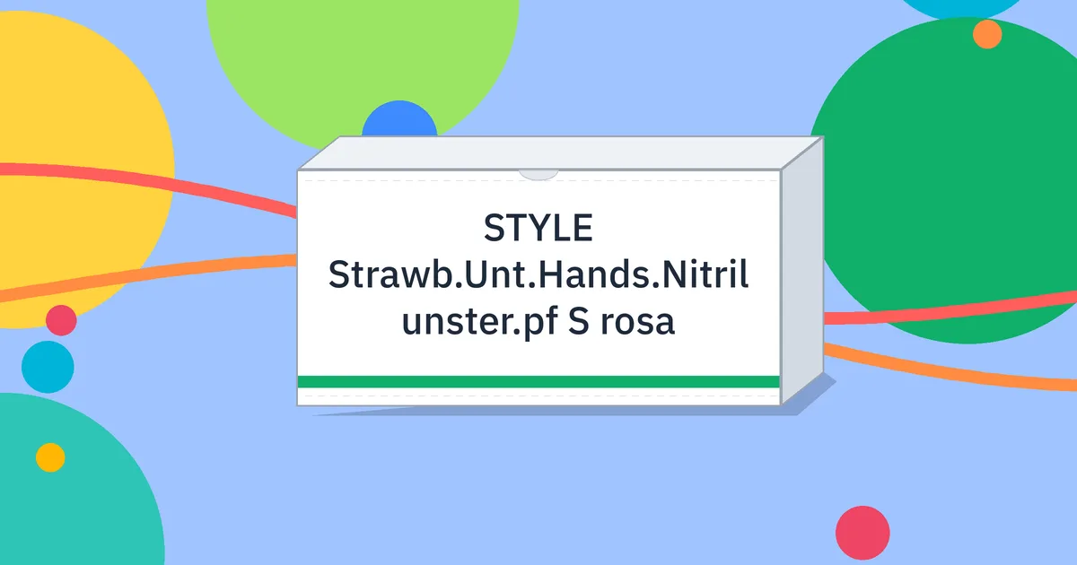 Symbolbild: Packung mit der Aufschrift STYLE Strawb.Unt.Hands.Nitril unster.pf S rosa (PZN 14819910) – Verfügbarkeit und Bezug in Apotheken in Frankfurt am Main