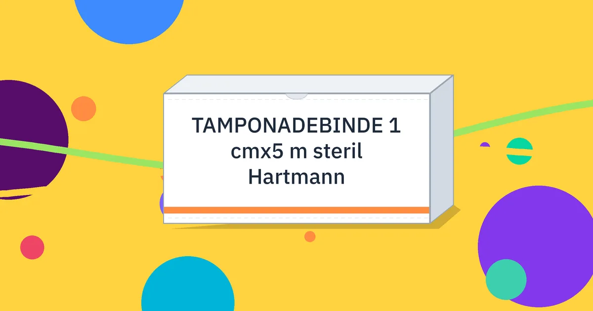Symbolbild: Packung mit der Aufschrift TAMPONADEBINDE 1 cmx5 m steril Hartmann (PZN 15403293) – Verfügbarkeit und Bezug in Apotheken in Frankfurt am Main