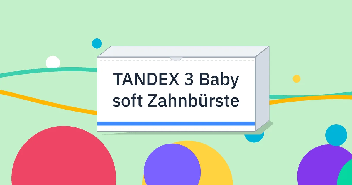 Symbolbild: Packung mit der Aufschrift TANDEX 3 Baby soft Zahnbürste (PZN 15529002) – Verfügbarkeit und Bezug in Apotheken in Frankfurt am Main