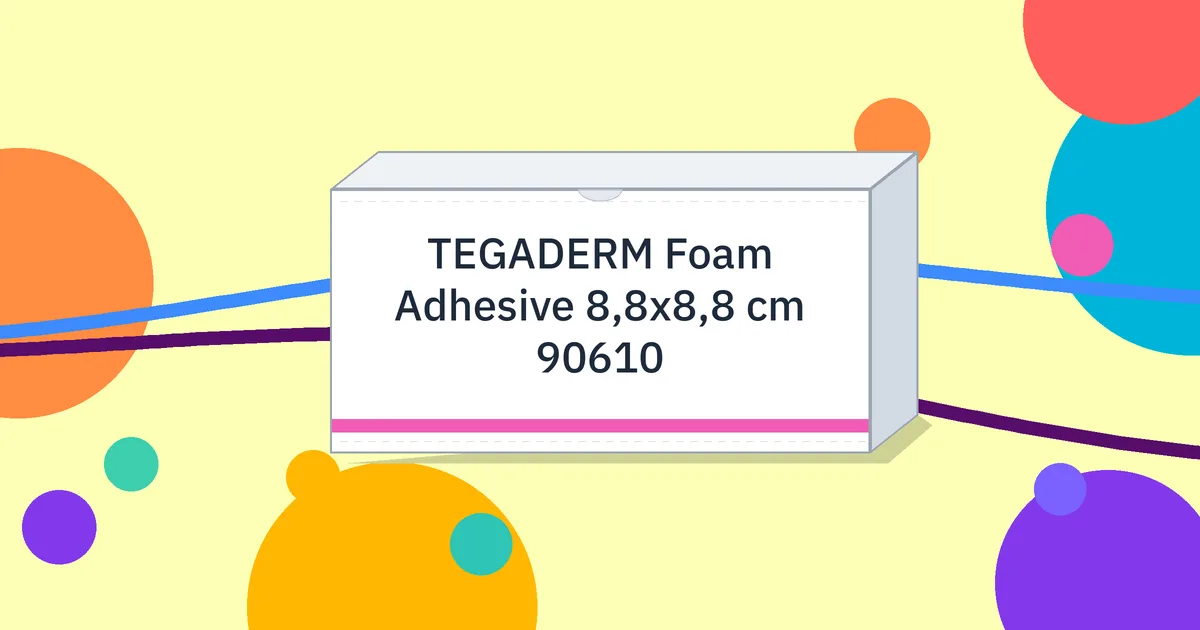 Symbolbild: Packung mit der Aufschrift TEGADERM Foam Adhesive 8,8x8,8 cm 90610 (PZN 09007707) – Verfügbarkeit und Bezug in Apotheken in Frankfurt am Main