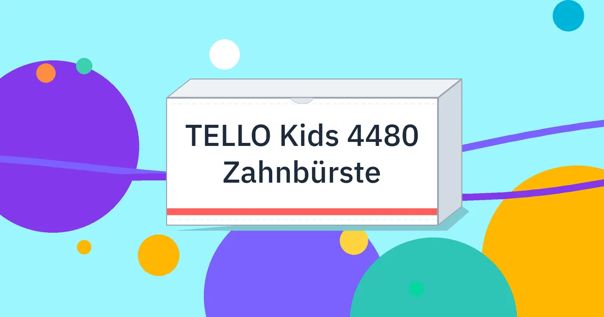 Symbolbild: Packung mit der Aufschrift TELLO Kids 4480 Zahnbürste (PZN 16614419) – Verfügbarkeit und Bezug in Apotheken in Frankfurt am Main