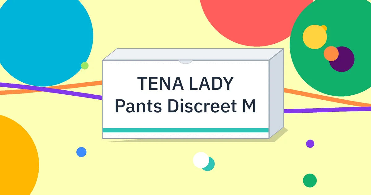 Symbolbild: Packung mit der Aufschrift TENA LADY Pants Discreet M (PZN 10186804) – Verfügbarkeit und Bezug in Apotheken in Frankfurt am Main