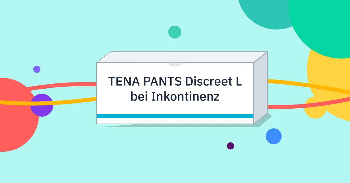 Symbolbild: Packung mit der Aufschrift TENA PANTS Discreet L bei Inkontinenz (PZN 19227083) – Verfügbarkeit und Bezug in Apotheken in Frankfurt am Main