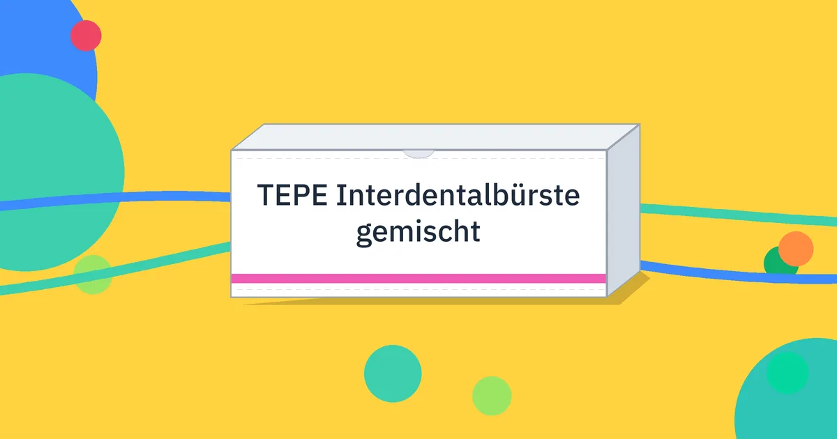 Symbolbild: Packung mit der Aufschrift TEPE Interdentalbürste gemischt (PZN 07784594) – Verfügbarkeit und Bezug in Apotheken in Frankfurt am Main