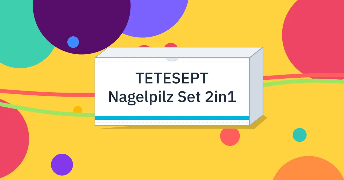 Symbolbild: Packung mit der Aufschrift TETESEPT Nagelpilz Set 2in1 (PZN 18276151) – Verfügbarkeit und Bezug in Apotheken in Frankfurt am Main