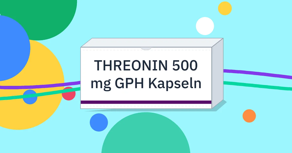 Symbolbild: Packung mit der Aufschrift THREONIN 500 mg GPH Kapseln (PZN 00128711) – Verfügbarkeit und Bezug in Apotheken in Frankfurt am Main