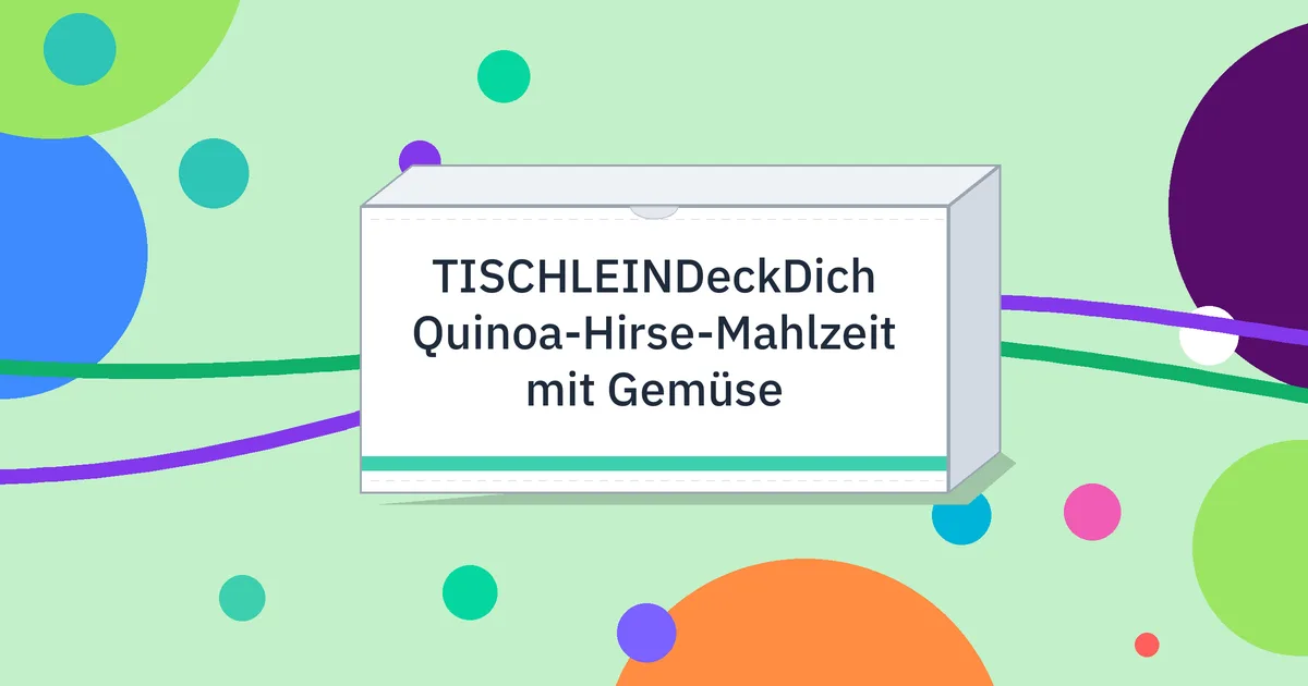 Symbolbild: Packung mit der Aufschrift TISCHLEINDeckDich Quinoa-Hirse-Mahlzeit mit Gemüse (PZN 19946837) – Verfügbarkeit und Bezug in Apotheken in Frankfurt am Main