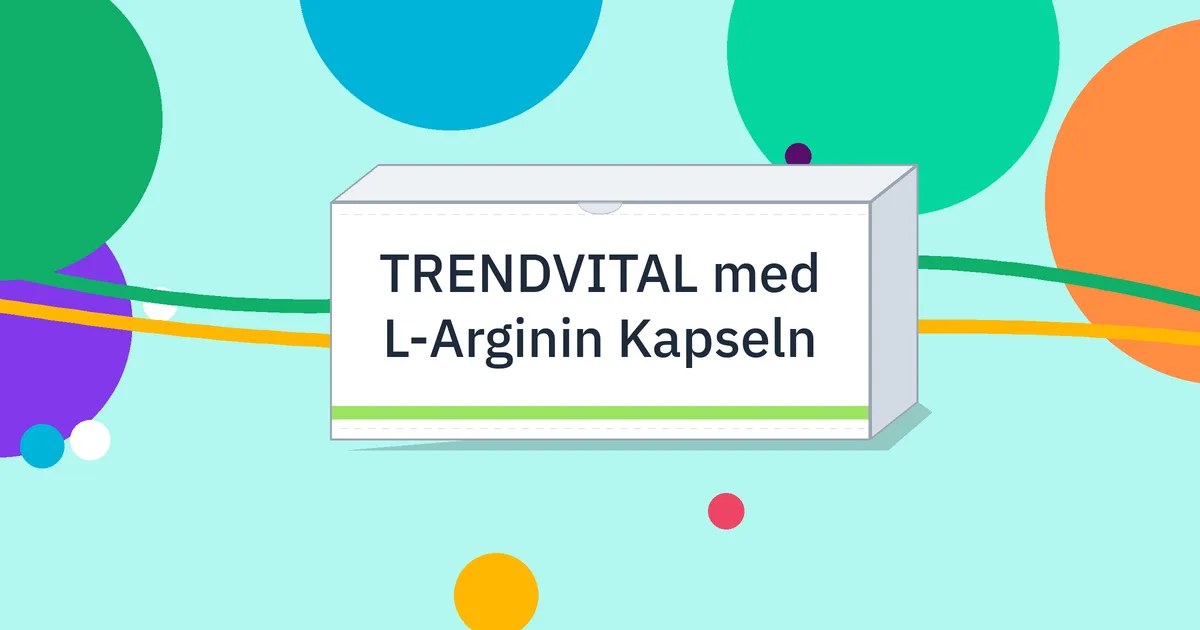 Symbolbild: Packung mit der Aufschrift TRENDVITAL med L-Arginin Kapseln (PZN 12563240) – Verfügbarkeit und Bezug in Apotheken in Frankfurt am Main