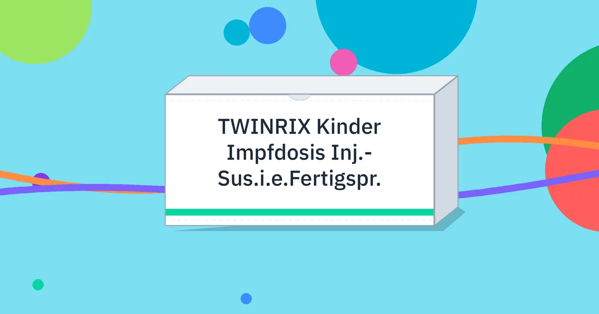 Symbolbild: Packung mit der Aufschrift TWINRIX Kinder Impfdosis Inj.-Sus.i.e.Fertigspr. (PZN 08866199) – Verfügbarkeit und Bezug in Apotheken in Frankfurt am Main