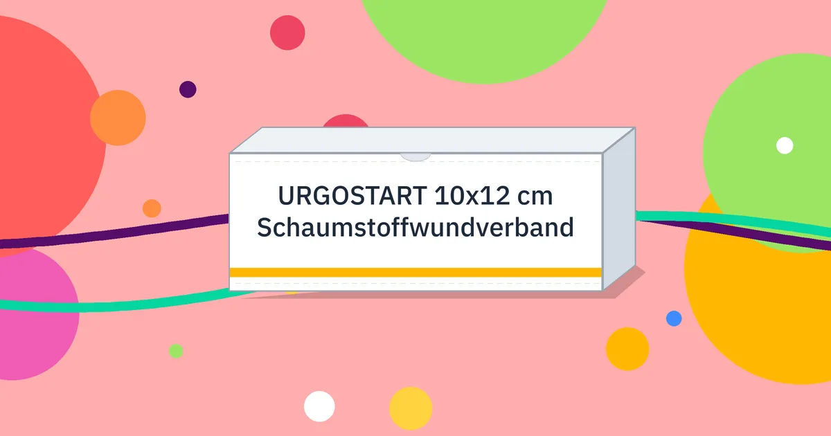 Symbolbild: Packung mit der Aufschrift URGOSTART 10x12 cm Schaumstoffwundverband (PZN 19777837) – Verfügbarkeit und Bezug in Apotheken in Frankfurt am Main