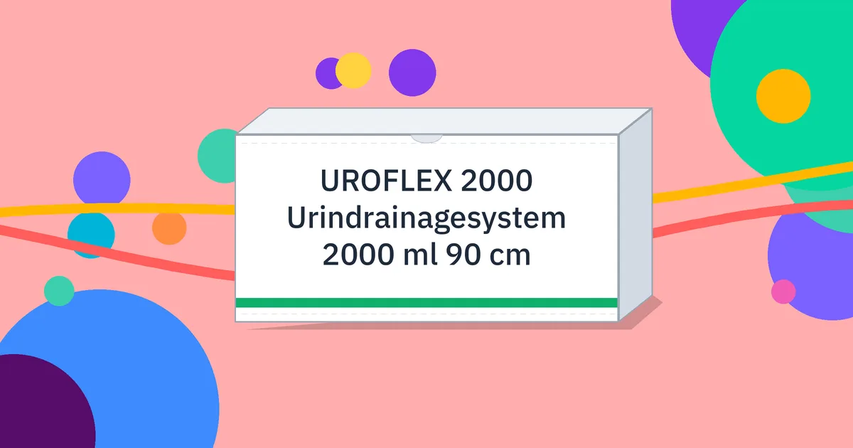 Symbolbild: Packung mit der Aufschrift UROFLEX 2000 Urindrainagesystem 2000 ml 90 cm (PZN 12146105) – Verfügbarkeit und Bezug in Apotheken in Frankfurt am Main