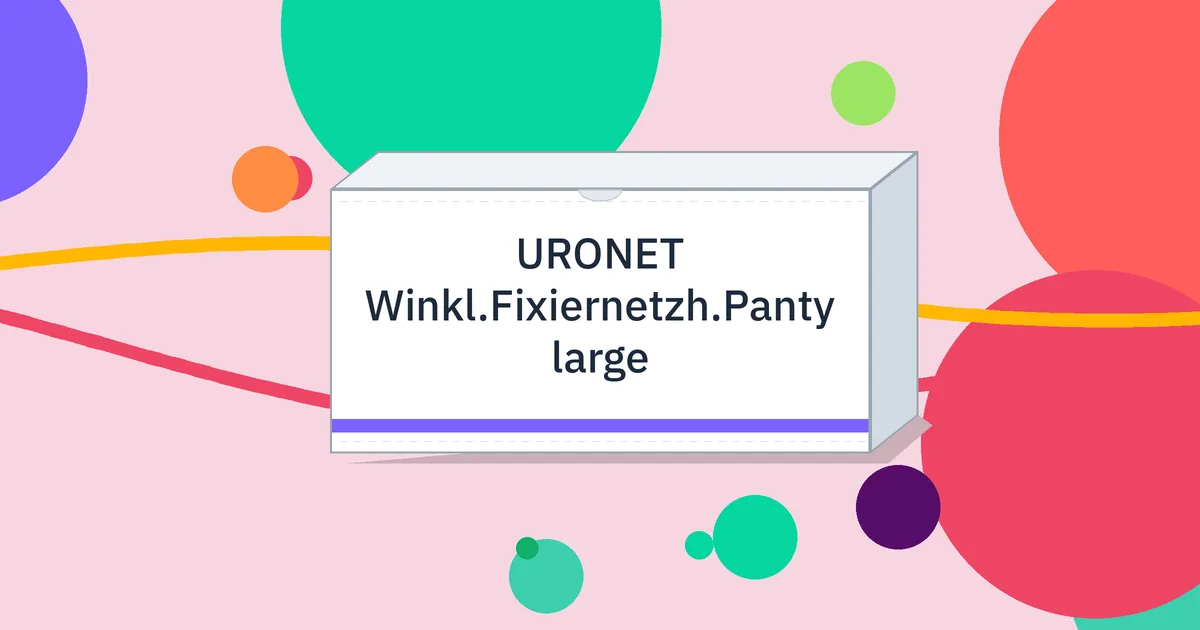 Symbolbild: Packung mit der Aufschrift URONET Winkl.Fixiernetzh.Panty large (PZN 00477593) – Verfügbarkeit und Bezug in Apotheken in Frankfurt am Main