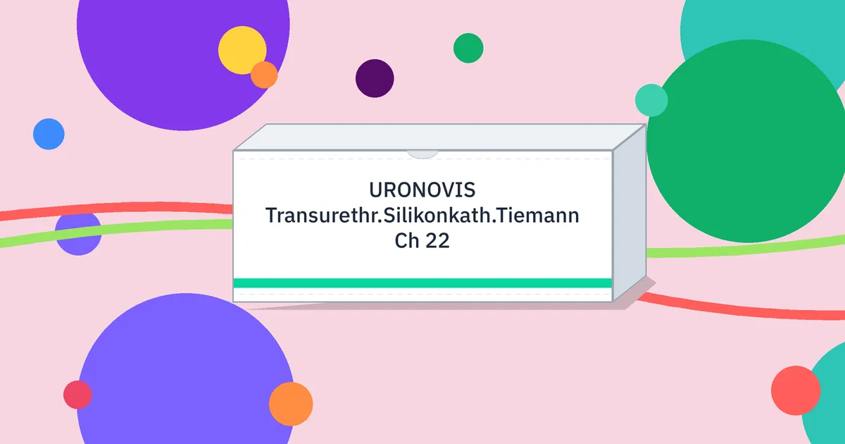 Symbolbild: Packung mit der Aufschrift URONOVIS Transurethr.Silikonkath.Tiemann Ch 22 (PZN 00795896) – Verfügbarkeit und Bezug in Apotheken in Frankfurt am Main