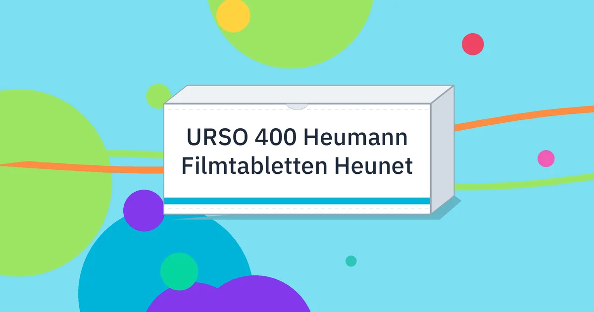 Symbolbild: Packung mit der Aufschrift URSO 400 Heumann Filmtabletten Heunet (PZN 13877288) – Verfügbarkeit und Bezug in Apotheken in Frankfurt am Main