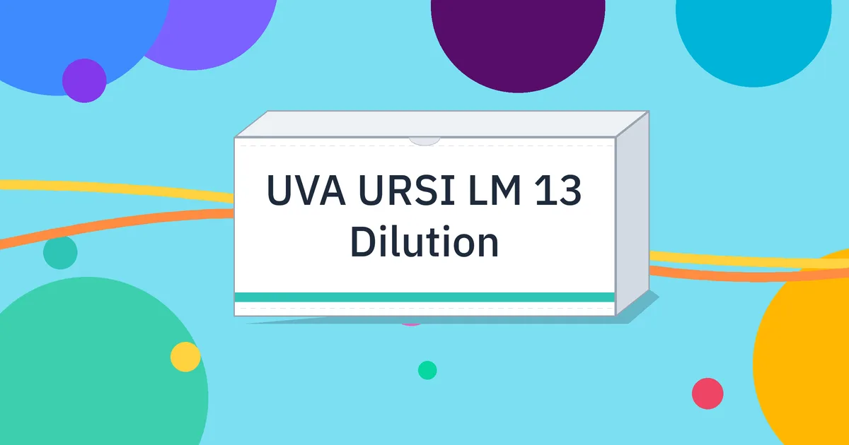 Symbolbild: Packung mit der Aufschrift UVA URSI LM 13 Dilution (PZN 13259047) – Verfügbarkeit und Bezug in Apotheken in Frankfurt am Main