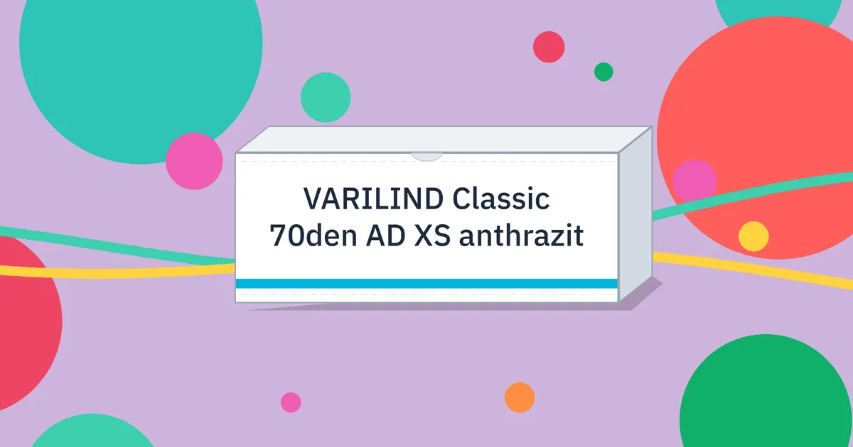 Symbolbild: Packung mit der Aufschrift VARILIND Classic 70den AD XS anthrazit (PZN 09521551) – Verfügbarkeit und Bezug in Apotheken in Frankfurt am Main