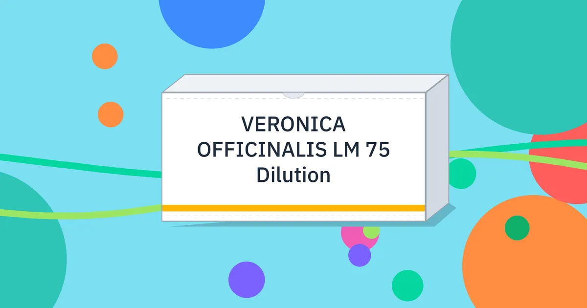 Symbolbild: Packung mit der Aufschrift VERONICA OFFICINALIS LM 75 Dilution (PZN 13270480) – Verfügbarkeit und Bezug in Apotheken in Frankfurt am Main