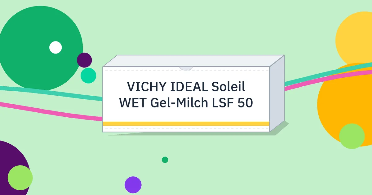Symbolbild: Packung mit der Aufschrift VICHY IDEAL Soleil WET Gel-Milch LSF 50 (PZN 11479862) – Verfügbarkeit und Bezug in Apotheken in Frankfurt am Main