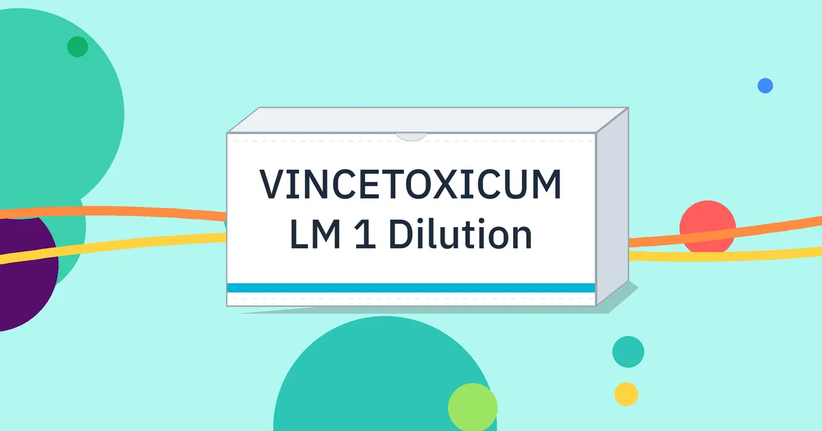 Symbolbild: Packung mit der Aufschrift VINCETOXICUM LM 1 Dilution (PZN 13274259) – Verfügbarkeit und Bezug in Apotheken in Frankfurt am Main