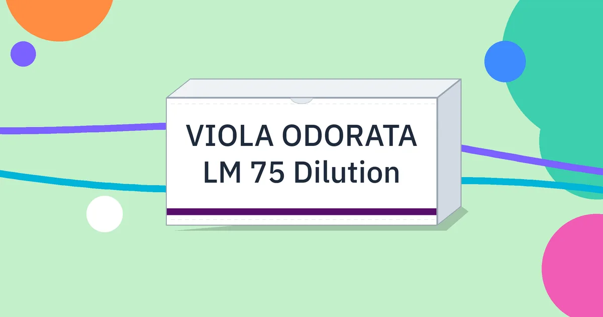Symbolbild: Packung mit der Aufschrift VIOLA ODORATA LM 75 Dilution (PZN 13275827) – Verfügbarkeit und Bezug in Apotheken in Frankfurt am Main
